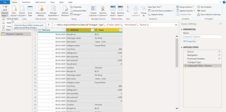 Power BI - Dynamic Columns in a Table / Blogs / Perficient