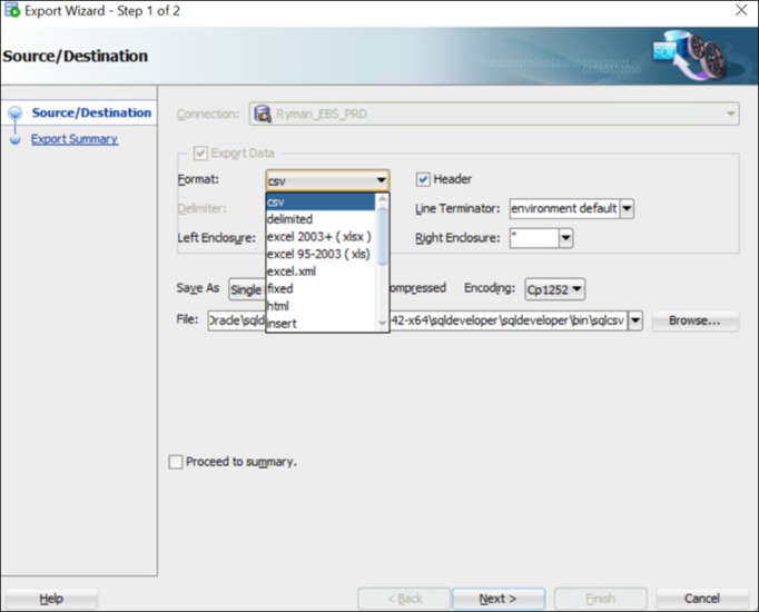 Creating An Ebs Target Application In Data Management From A Sql Query