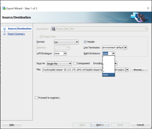 Creating An Ebs Target Application In Data Management From A Sql Query