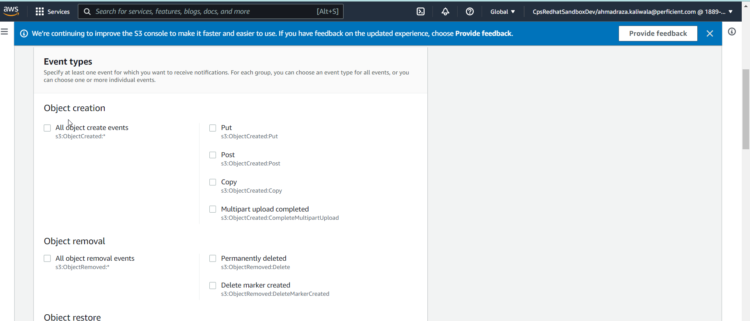Create S3 Event Notification using AWS Lambda Function