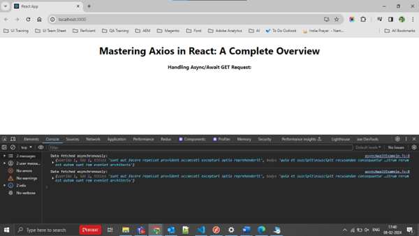 Mastering Axios in React: A Complete Overview / Blogs / Perficient