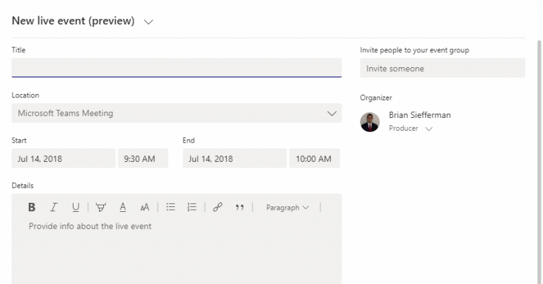 Live Events in Microsoft Teams / Blogs / Perficient