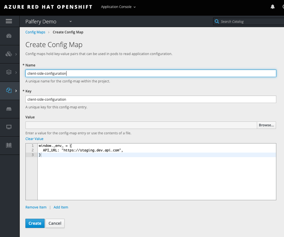 Client-side Configuration in Your OpenShift or Kubernetes Pod
