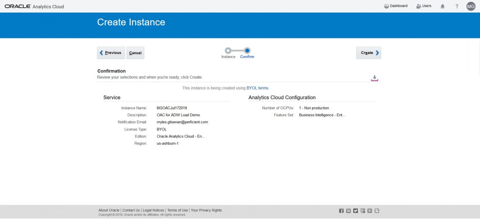 Loading Data into Oracle Autonomous Data Warehouse using OAC / Blogs / Perficient