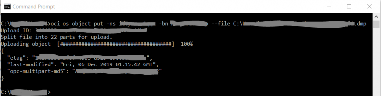 How to Upload Large Files to Oracle Object Storage with OCI CLI