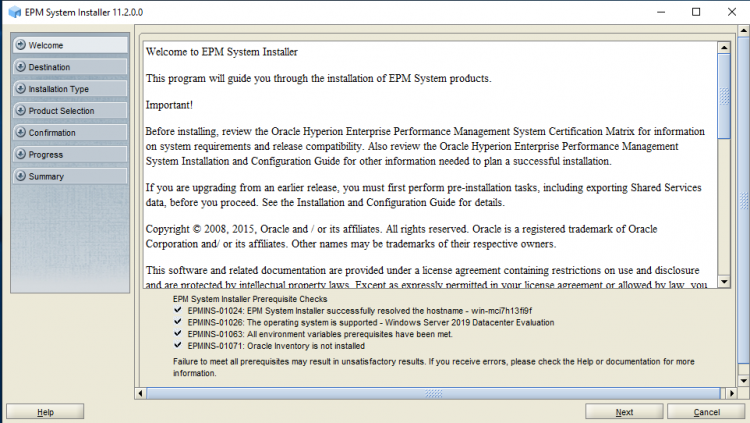 Installing EPM 11.2 onto Windows 2019 Server / Blogs / Perficient