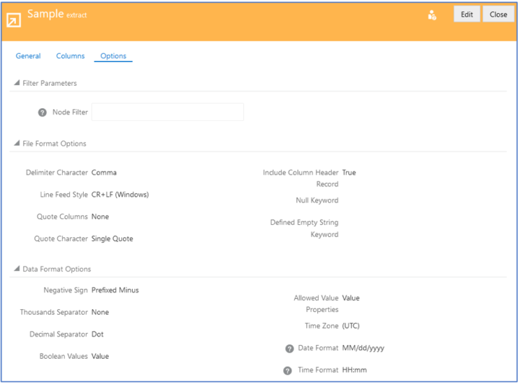 Customizing Extracts from Oracle Enterprise Data Management