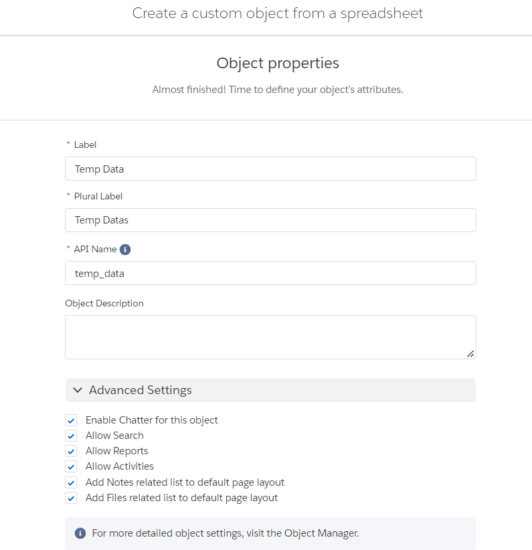 Working On Object Creator In Salesforce Lightning