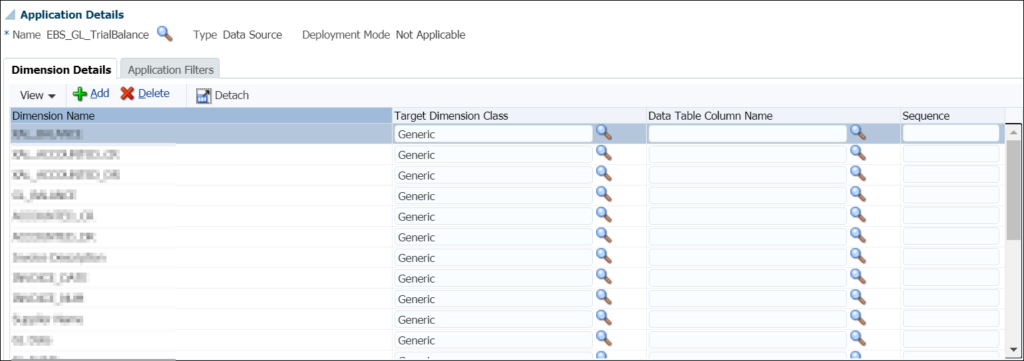 Creating An Ebs Target Application In Data Management From A Sql Query