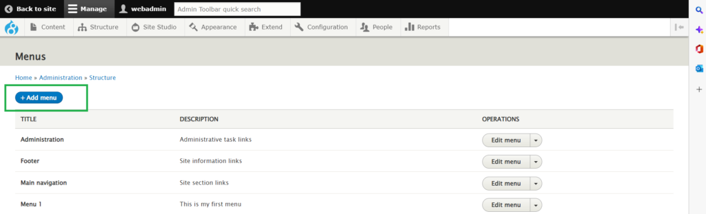 How to Manage Main Menus in Drupal / Blogs / Perficient