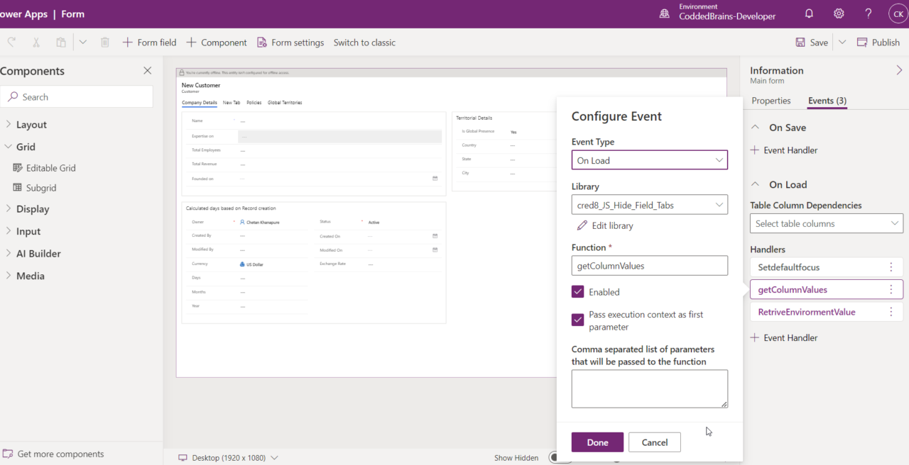 Retrieval of different datatypes with formContext Data Objects on Model ...