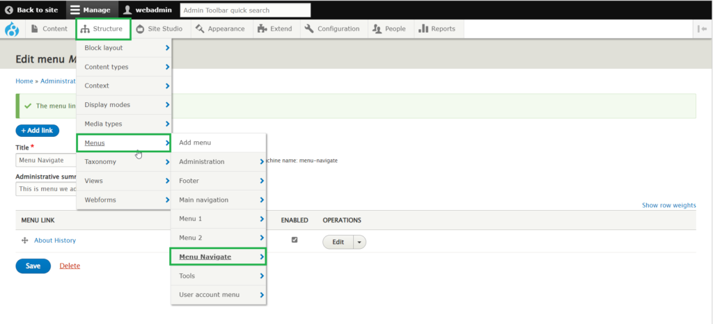 How to Manage Main Menus in Drupal / Blogs / Perficient