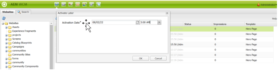 How to Schedule the Activation and Deactivation of Pages in AEM