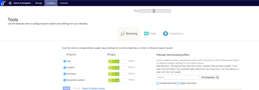 Optimizely Search & Navigation: Boosting in Unified Search / Blogs / Perficient