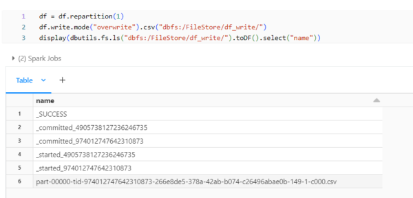 Spark DataFrame: Writing into Files / Blogs / Perficient