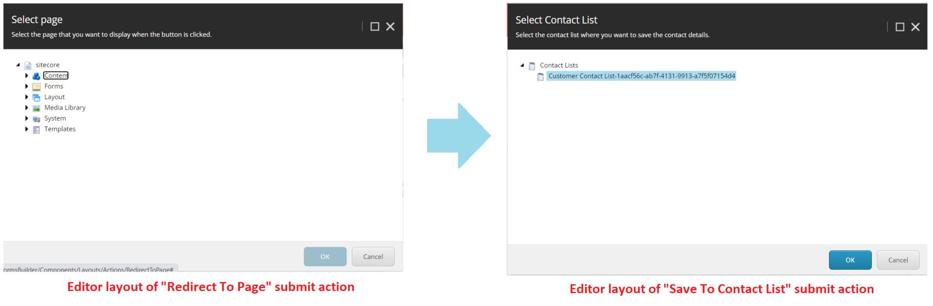 Submit Action To Save Contacts In List Manager Basic Implementation