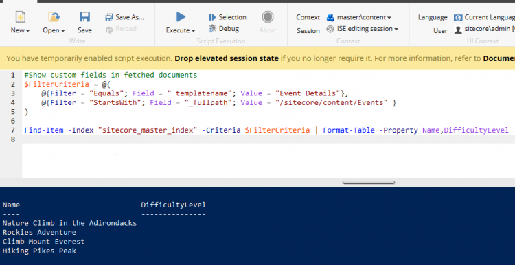 Sitecore Powershell 4 Using Contentsearch Api With The Help Of Find