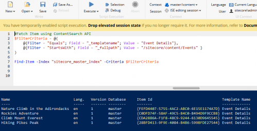 Sitecore Powershell 4: Using ContentSearch API with the Help of Find-Item / Blogs / Perficient