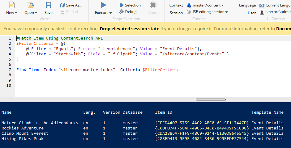 Sitecore Powershell 4 Using Contentsearch Api With The Help Of Find 1810