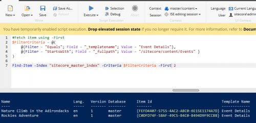 Sitecore Powershell 4 Using Contentsearch Api With The Help Of Find