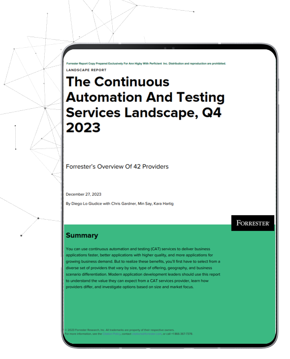 Perficient Recognized in Forrester Continuous Automation & Testing ...