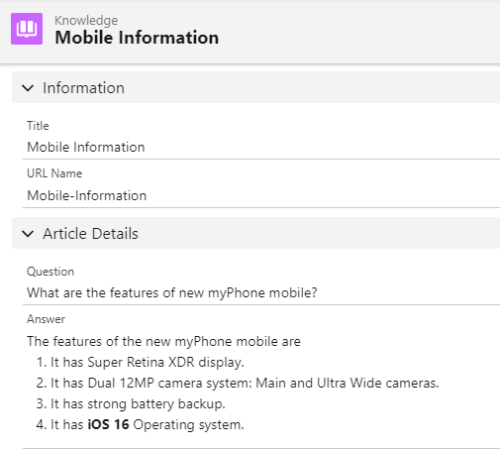 Salesforce Knowledge - Knowledge Articles Salesforce
