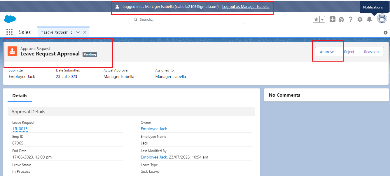 Approval Process in Salesforce