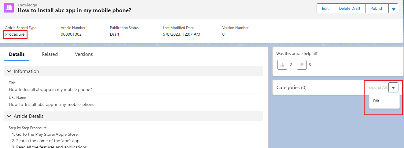 Salesforce Knowledge - Knowledge Articles Salesforce