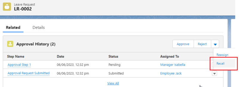 Approval Process in Salesforce