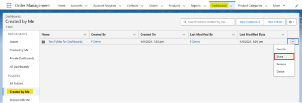 How to Share Salesforce Dashboard Folders