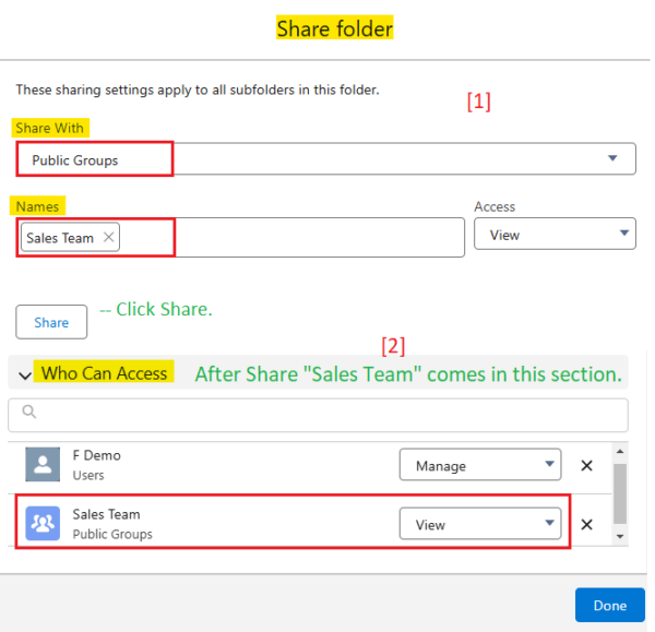 How to Share Lightning Report Folders in Salesforce
