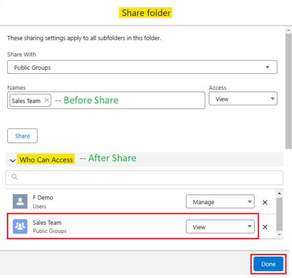 How to Share Salesforce Dashboard Folders