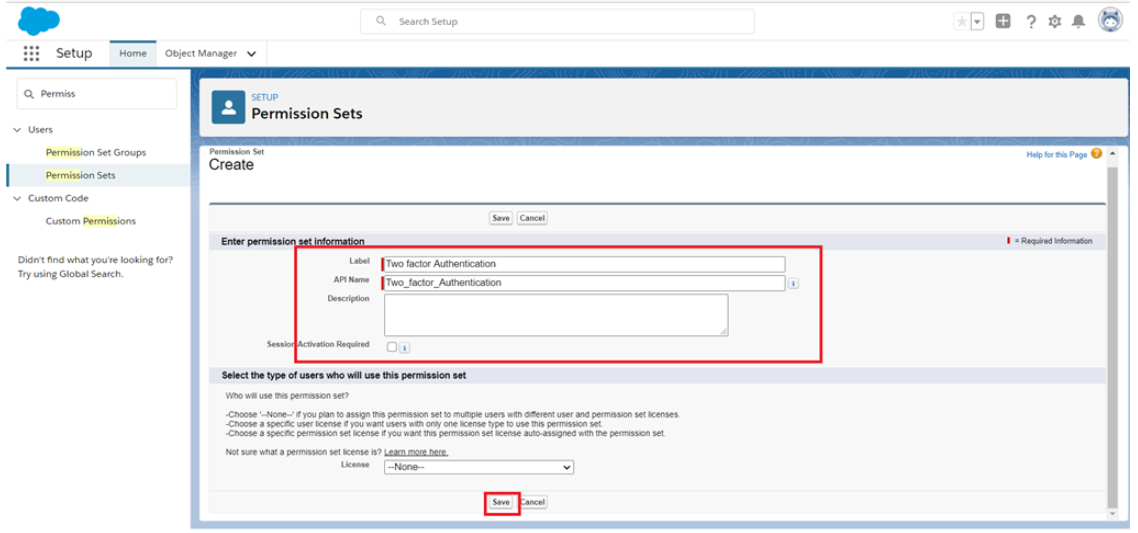 Implementation of Multi-Factor Authentication (MFA) in Salesforce