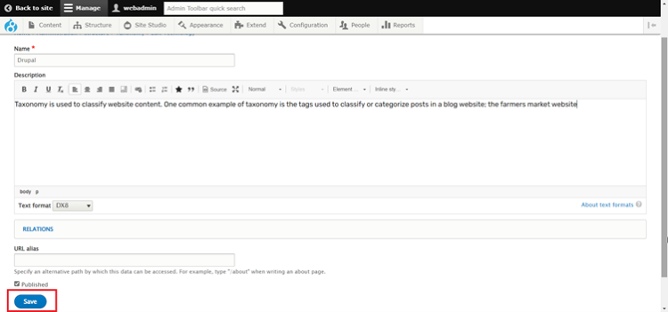 Drupal – Taxonomies Overview on Vocabulary Terms (Part 2)