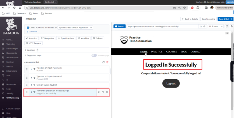 Guide to Datadog Browser Tests / Blogs / Perficient