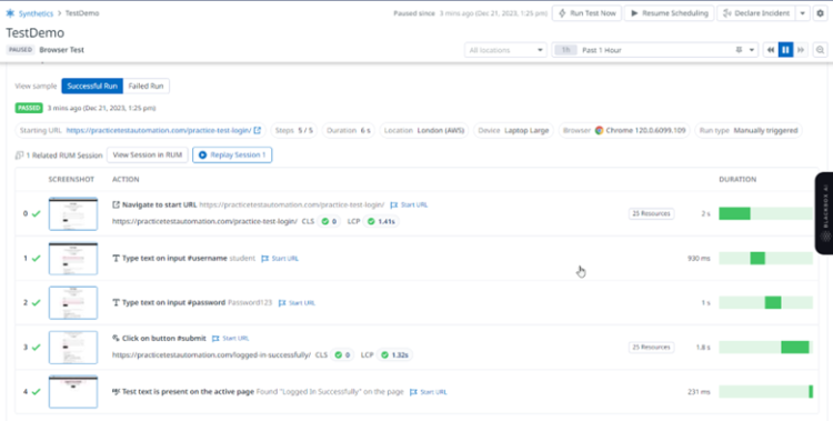 Guide to Datadog Browser Tests / Blogs / Perficient