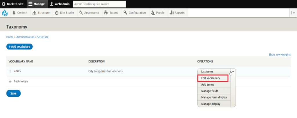 Drupal – Taxonomies Overview on Vocabulary (Part 1)