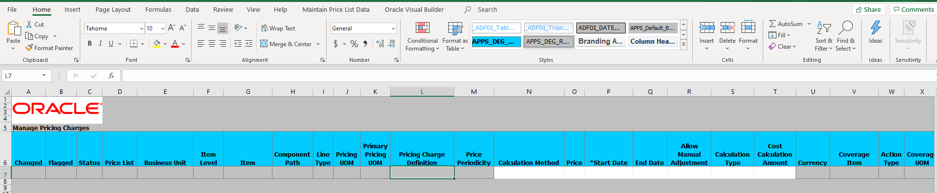 How to Modify Price Charges in Oracle Cloud Using ADFdi
