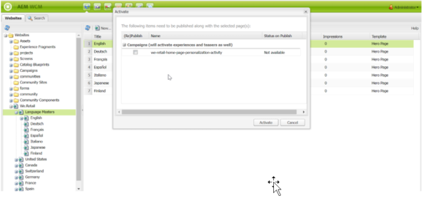 How to Schedule the Activation and Deactivation of Pages in AEM