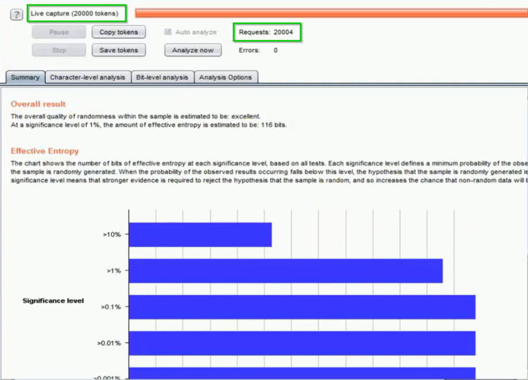 Testing with Sequencer in Burp Suite / Blogs / Perficient