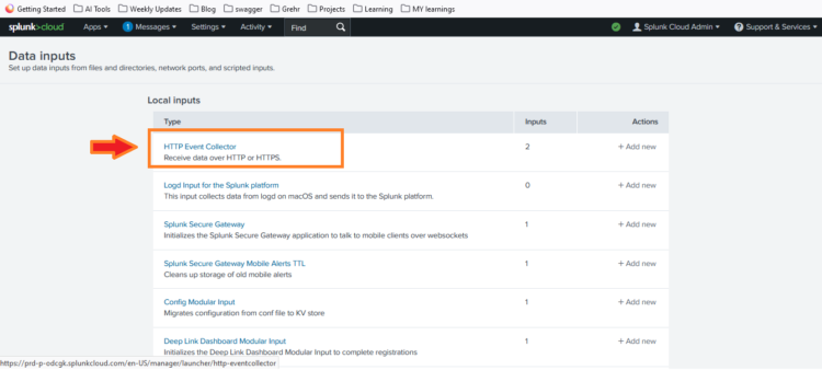 Sending Data to Splunk Cloud Using HTTP Event Collector (HEC) / Blogs ...