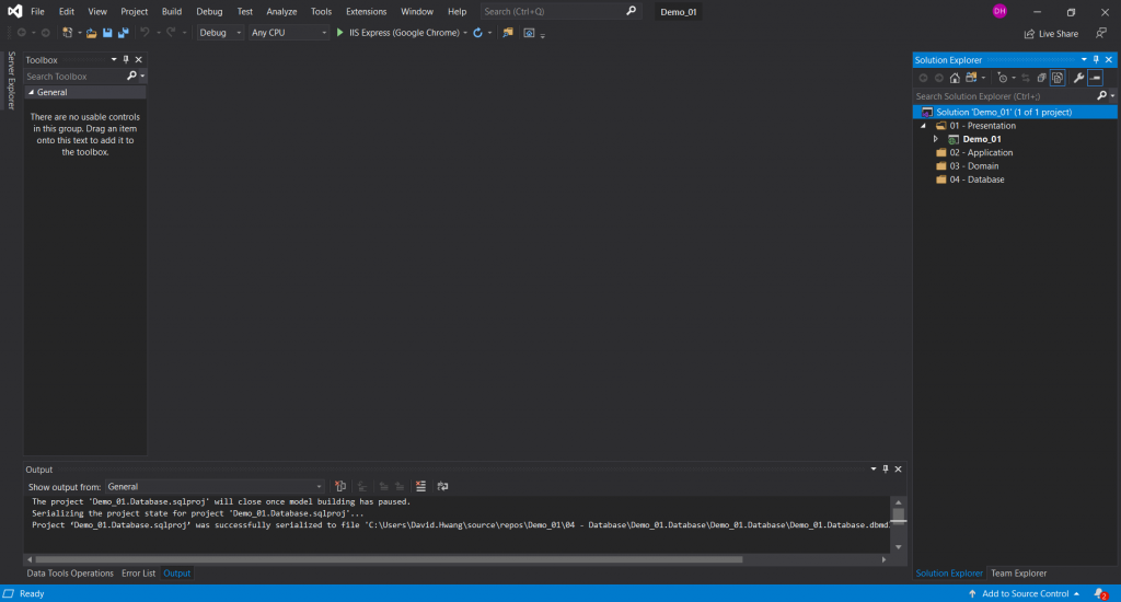 Adding A Database Project To A Net Mvc Framework Web Application Blogs Perficient