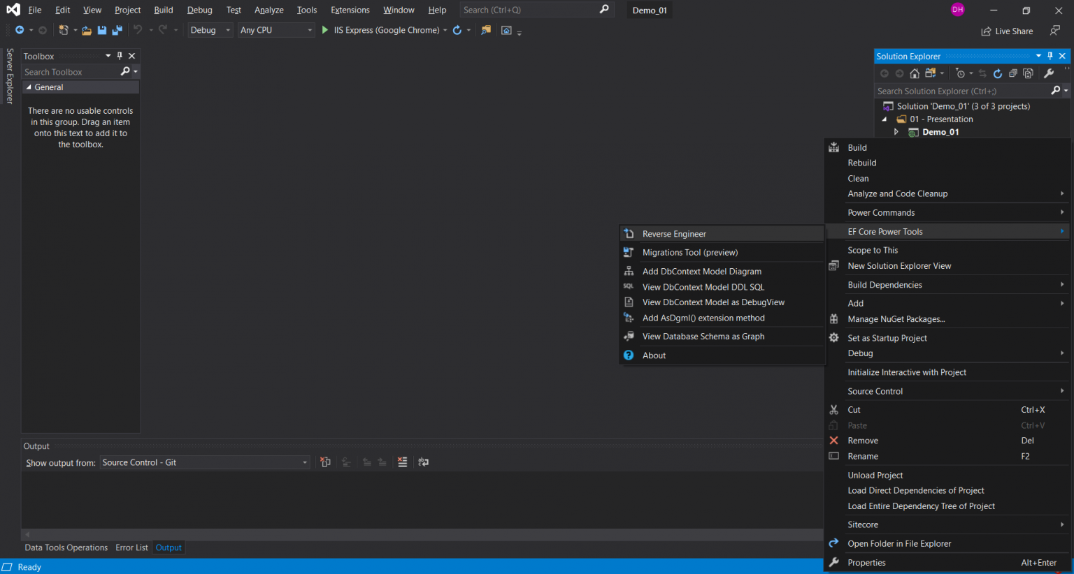 .NET MVC Framework - Publish Database and Reverse Engineer