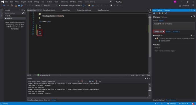 Rebasing Changes in Visual Studio / Blogs / Perficient