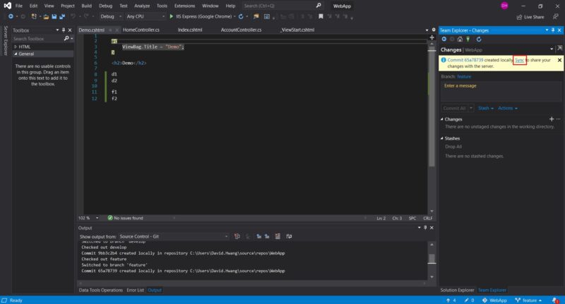Rebasing Changes in Visual Studio / Blogs / Perficient