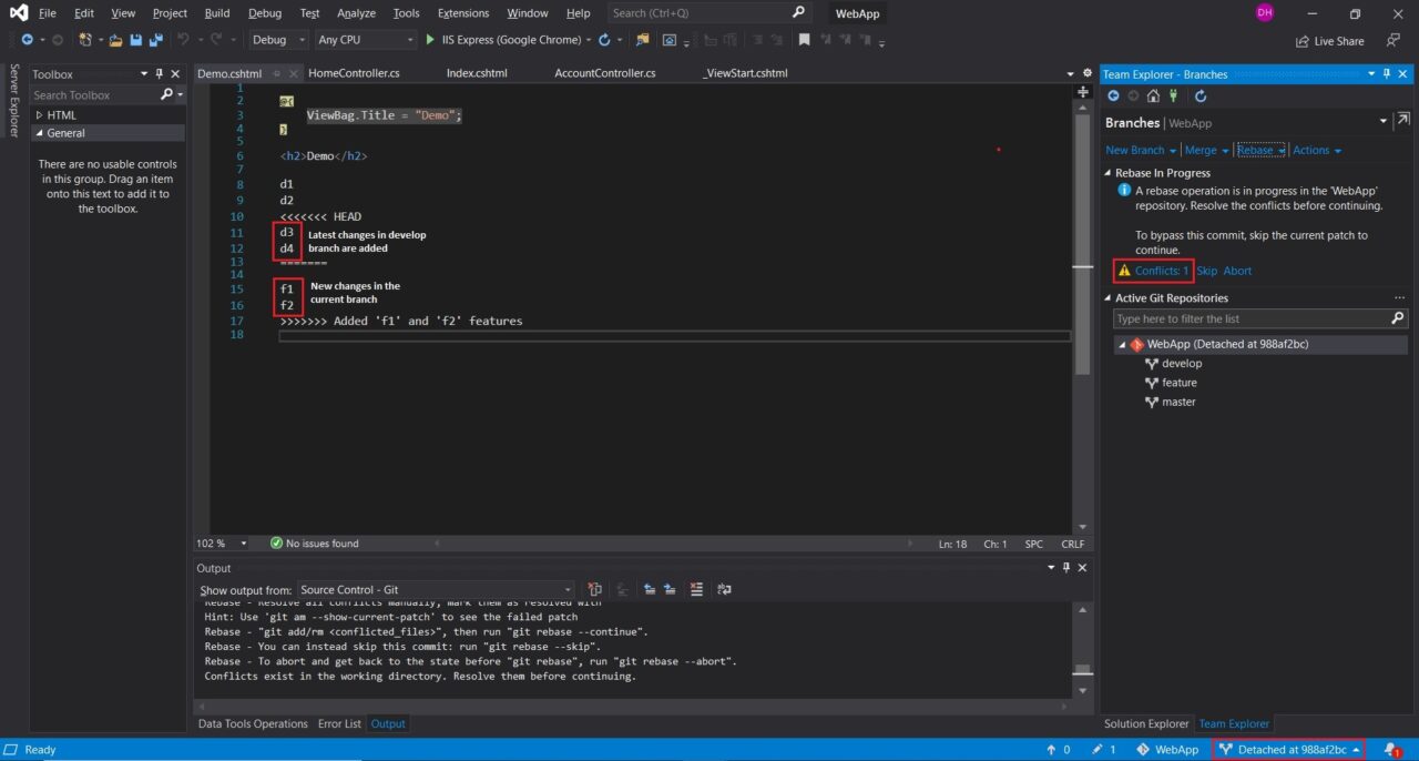 Rebasing Changes in Visual Studio / Blogs / Perficient