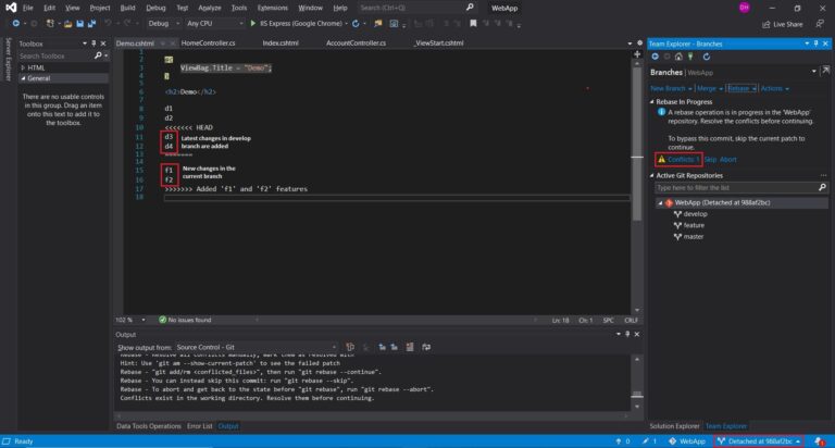 Rebasing Changes in Visual Studio / Blogs / Perficient