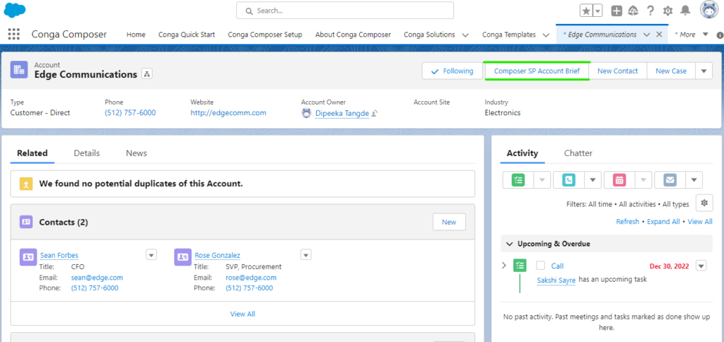 Application of Conga Composer with Salesforce / Blogs / Perficient