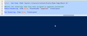 Sitecore Powershell 5: Working with Renderings / Blogs / Perficient