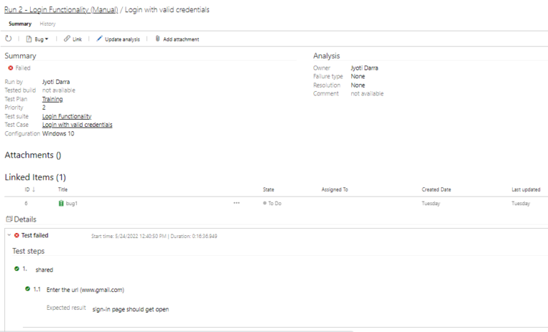 How To Create And Execute A Test Plan Test Suite And Test Cases In Azure Devops Blogs 3125